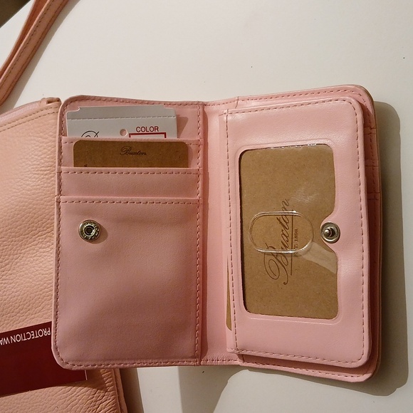 Buxton | Bags | Buxton Leather Ladies Zip Around Pink Walletclutch With ...